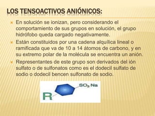 Agentes Tensoactivos | PPTX