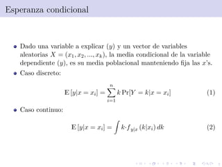 Clase9 Esperanza condicional y modelo de regresión | PDF