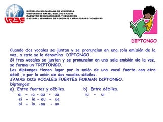 Clase # 9 a dictongo -trip | PPT