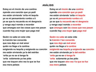 analisis de una cancion | PPT