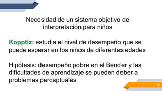 CLASE BENDER COMPLETa diagnóstico infantil | PDF