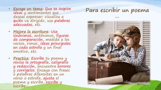 Clase castellano 4-03-01-18_escritura de poemas | PPTX