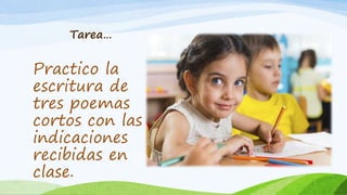Clase castellano 4-03-01-18_escritura de poemas | PPTX