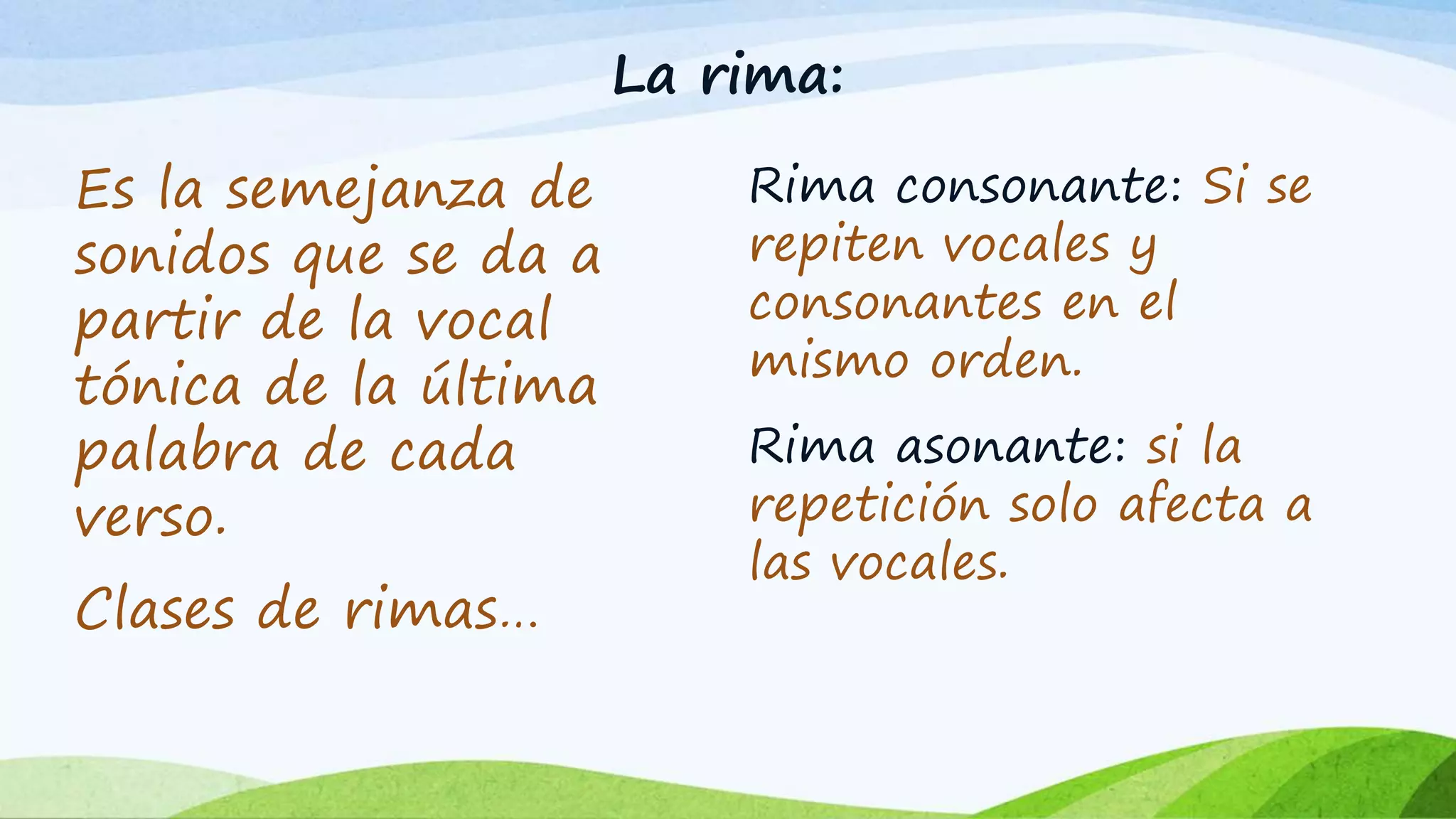 Clase castellano 4-03-02-22_poema y rima | PPT