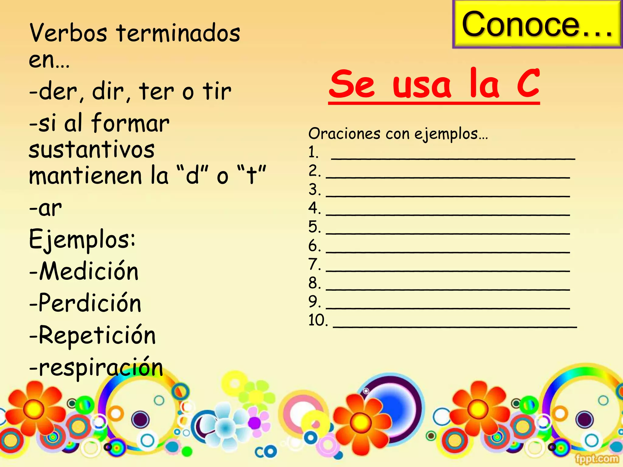 Clase castellano 4-05-24-19_terminaciones sion-cion-sivo-siva | PPT