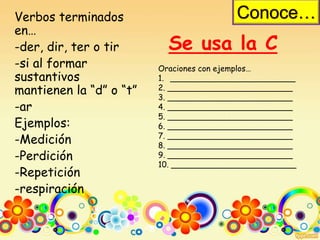 Clase castellano 4-05-24-19_terminaciones sion-cion-sivo-siva | PPTX