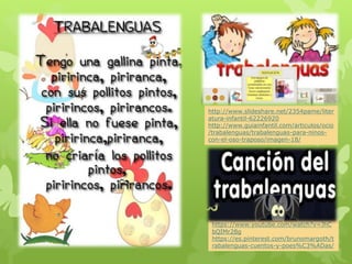 Clase castellano 4°-09-08-16_trabalenguas | PPT