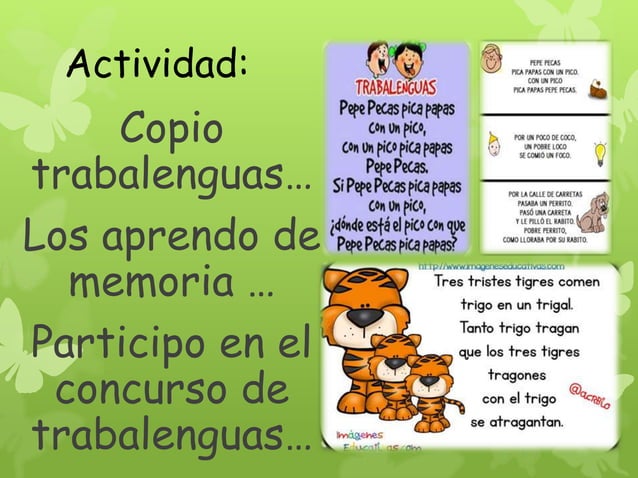 Clase castellano 4°-09-08-16_trabalenguas | PPT