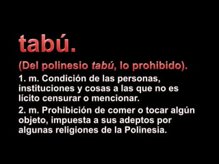 Clase de conversación - Palabras Tabú | PPSX