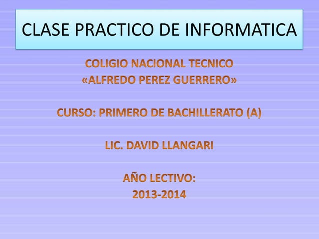 Clase de informatica | PPTX
