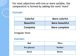 Inglés Tema Comparative | PPT