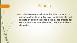 Clase de la fábula powerpoint | PPTX