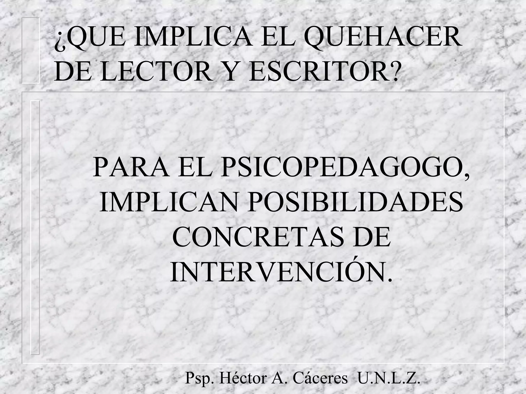 Clase de lectura y escritura | PPT