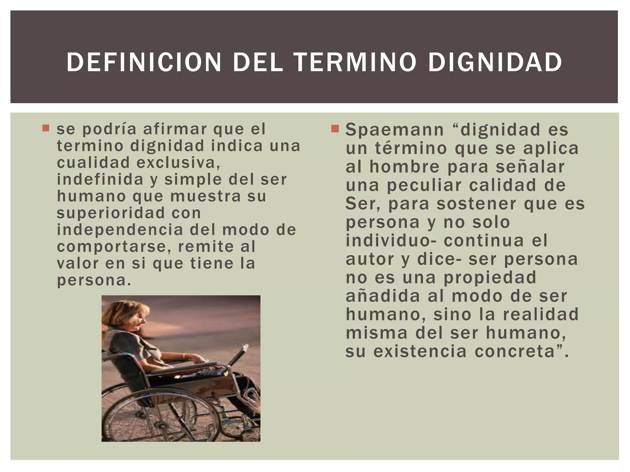 La dignidad humana | PPT