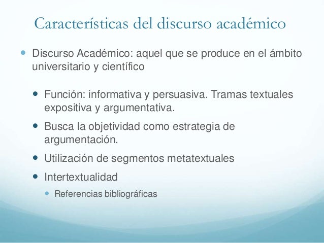 Clase discurso academico usi