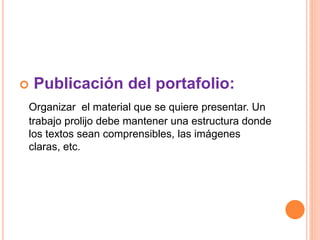 Clase elaboración de portafolio de evidencias | PPTX