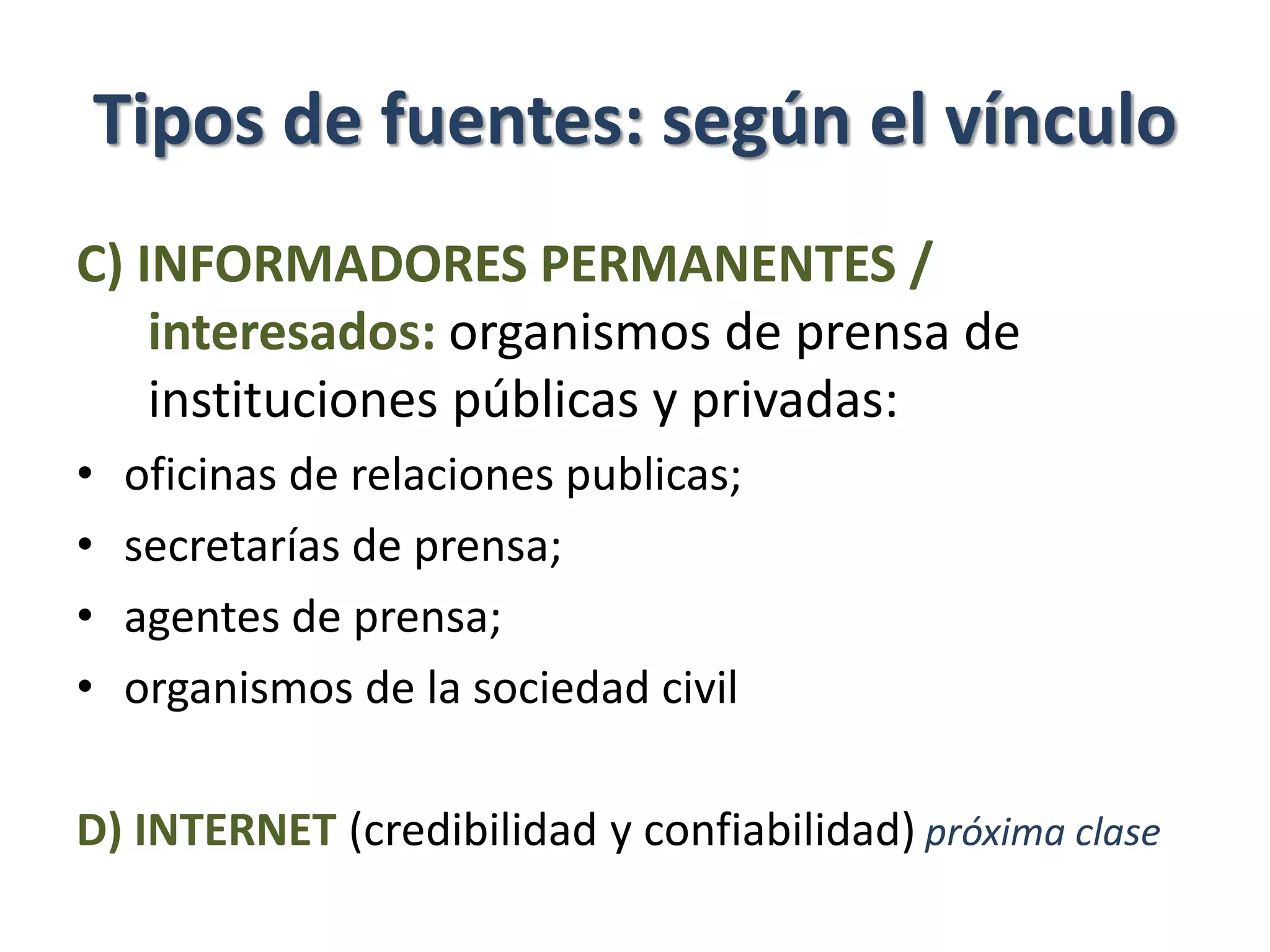 Clase fuentes de información | PPTX