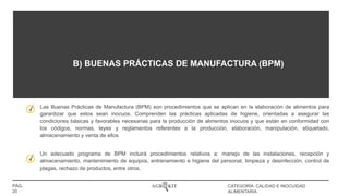 Clase sobre Calidad, Inocuidad, HACCP, BPM | PPTX