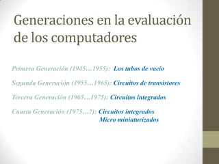 Clase historia de las computadoras concurso de oposicion | PPTX