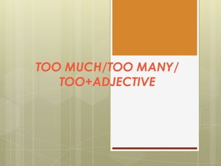 How much/many. Quantifiers, Enough | PDF | Food & Drink