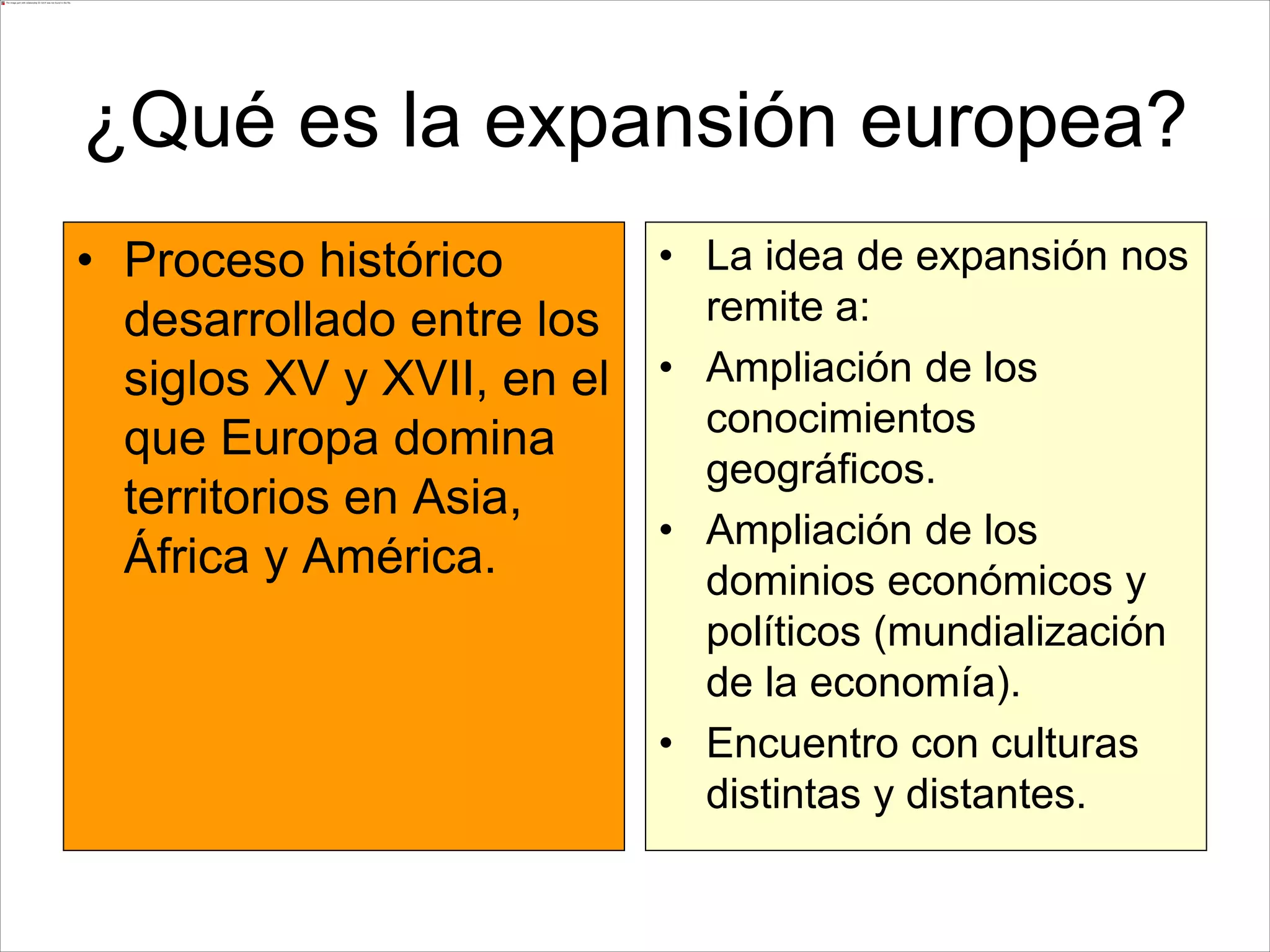 Clase impacto y consecuencias de la expansion europea en america | PPTX