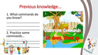 Clase ingles 3_03-09-20_commands and actions | PPTX | Homework and ...