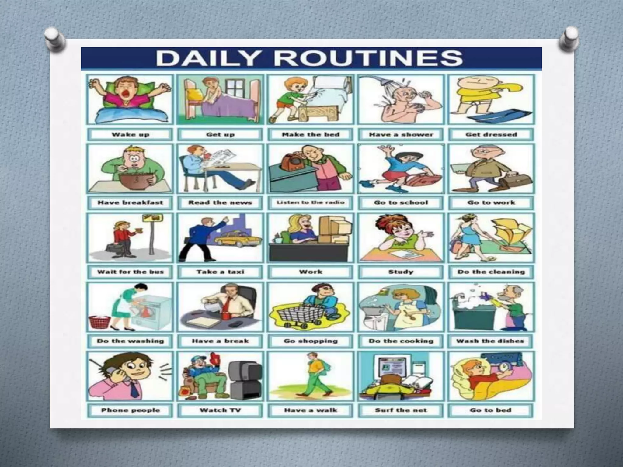 Clase ingles 4_08-01-19_daily routines | PPTX