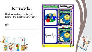 Clase inglés 3°_02-14-18_greetings | PPT