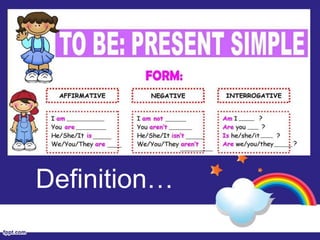 Clase inglés 5°_03-16-17_to be forms | PPT
