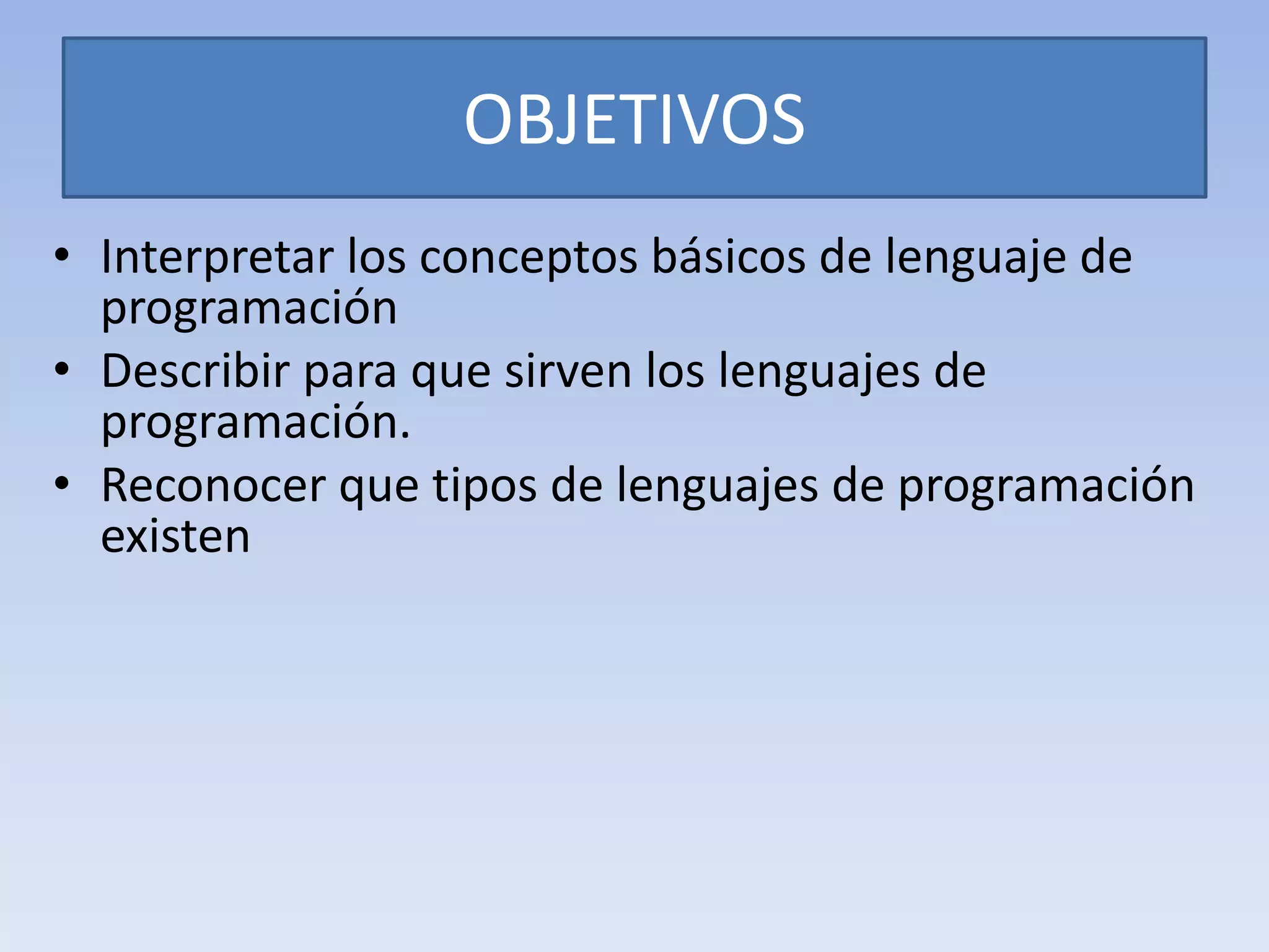Clase lenguaje de programacion | PPTX | Programming Languages | Computing