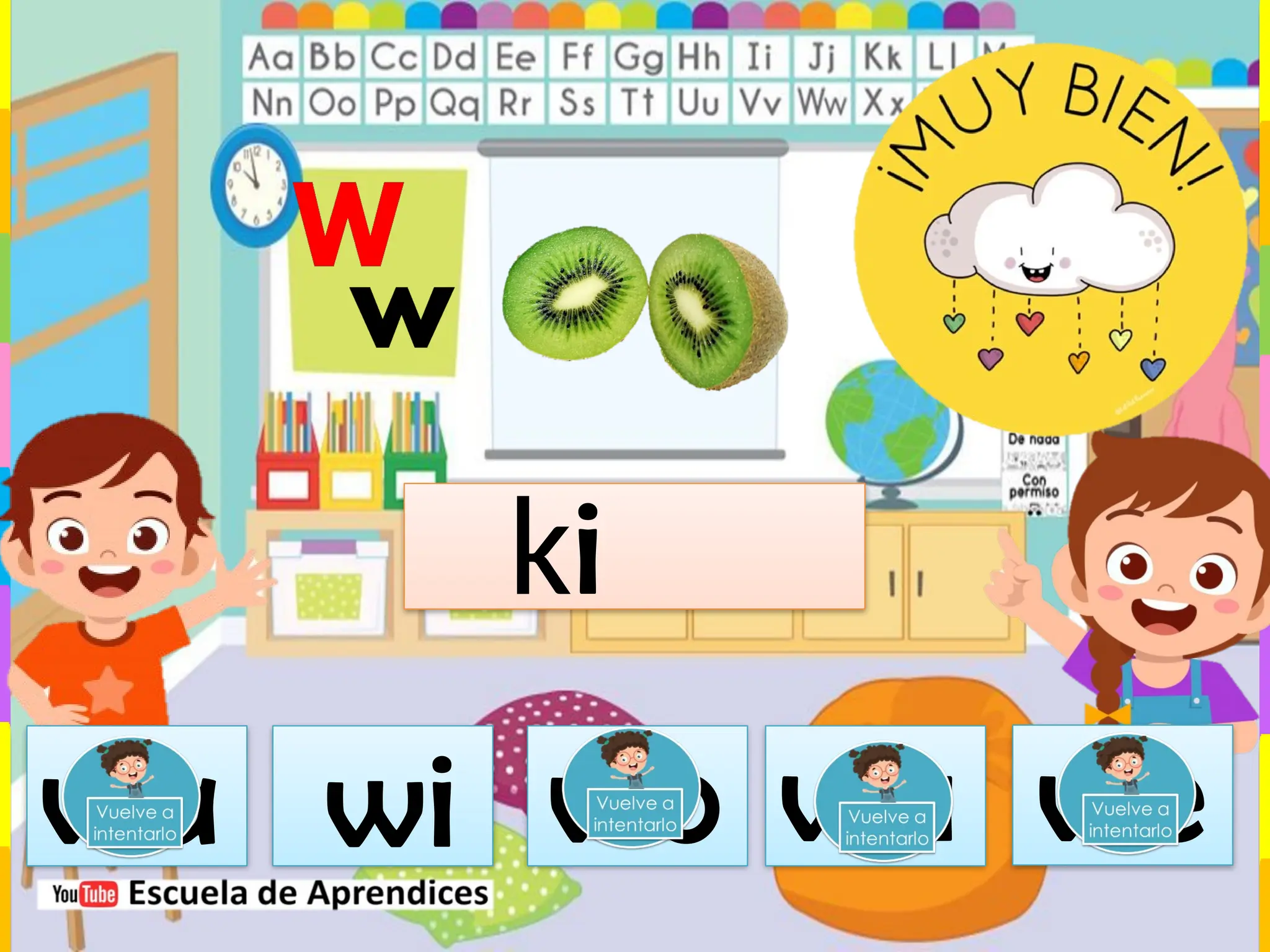 Clase letra w para niños de primer grado de primaria | PPTX