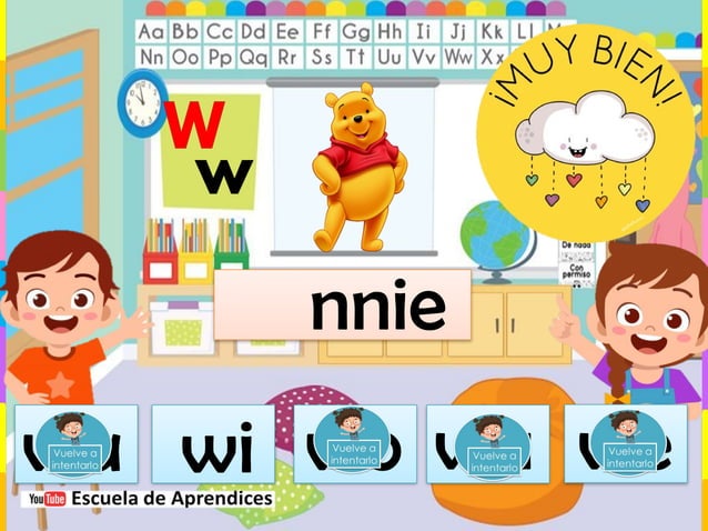 Clase letra w para niños de primer grado de primaria | PPTX
