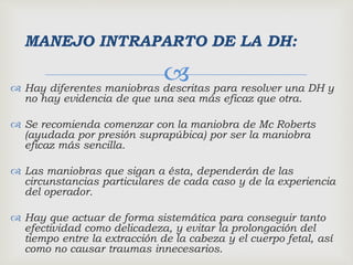 distocia de hombros | PPTX