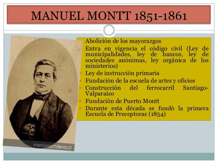Gobierno De Manuel Montt Icarito - Backstage