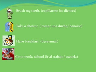 Clase presente simple rutinas diarias. | PPT