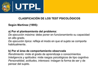 Clase de psicometría UTPL medición de test | PPTX