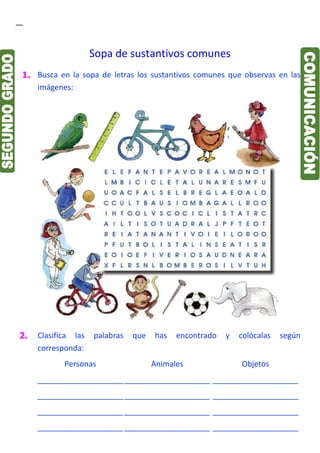 Sustantivos Propios Lotería De Sustantivos Escolar ABC Color