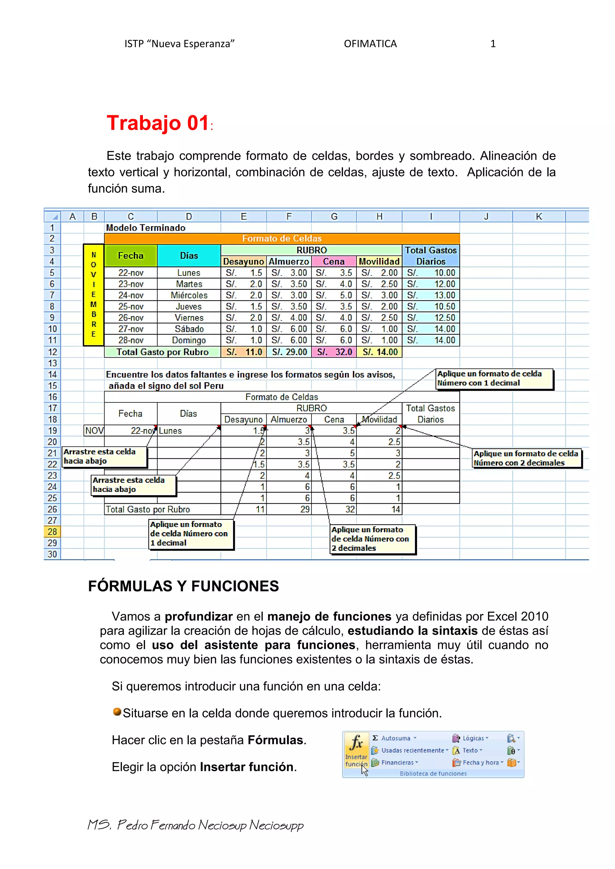 Trabajos de Excel | PDF