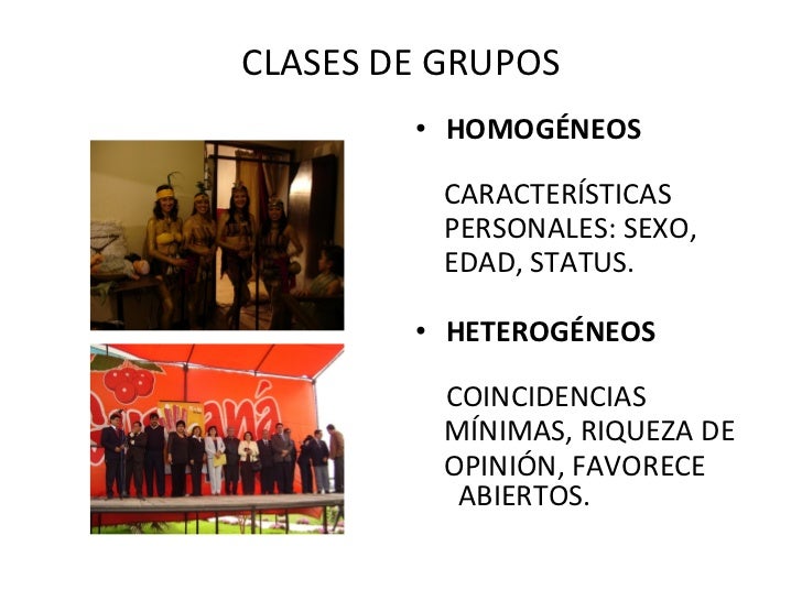 Clases de grupos