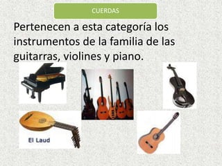 Clases de instrumentos musicales | PPTX