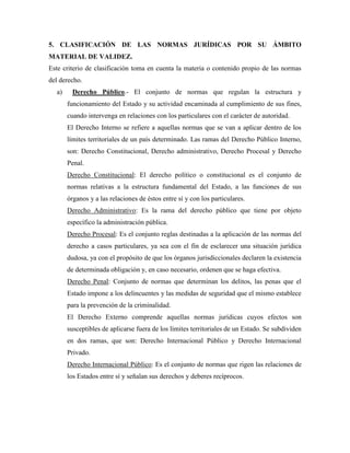 Clases de normas jurídicas | DOCX