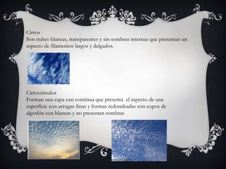 Clases de nubes | PPTX | Geography | Science