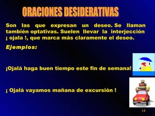 Clases de oraciones según la actitud psíquica del hablante II | PPT