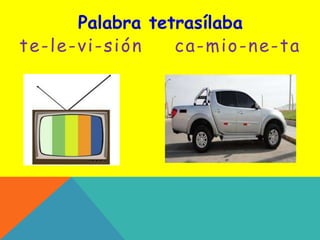 Clases de palabras según la cantidad de sílabas | PPTX
