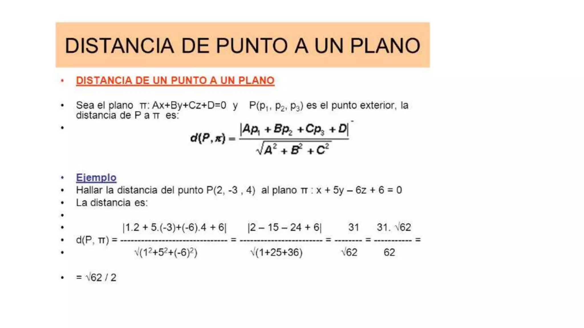 Clases de planos en r3 | PPTX