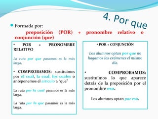 Los tipos de `"porque" | PPT
