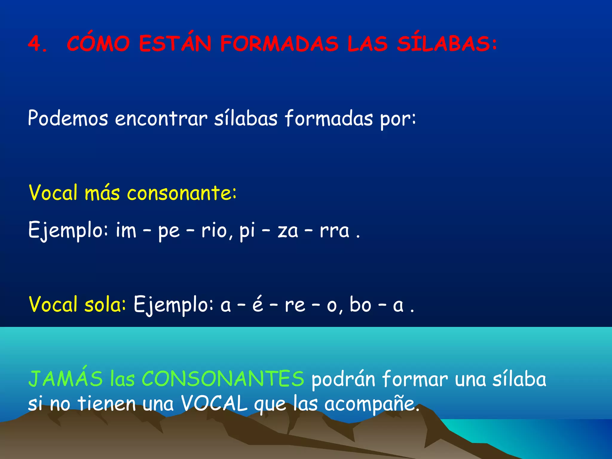 Clases de silaba | PPT