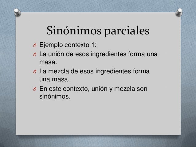 Ejemplos De Sinonimos