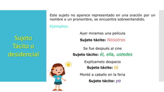 Clases de sujeto | PPTX