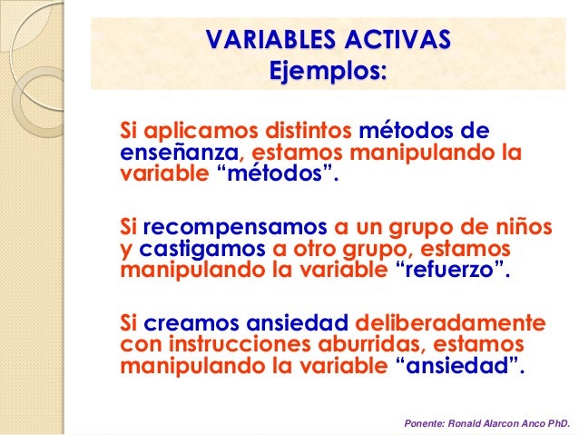 Clases de variables